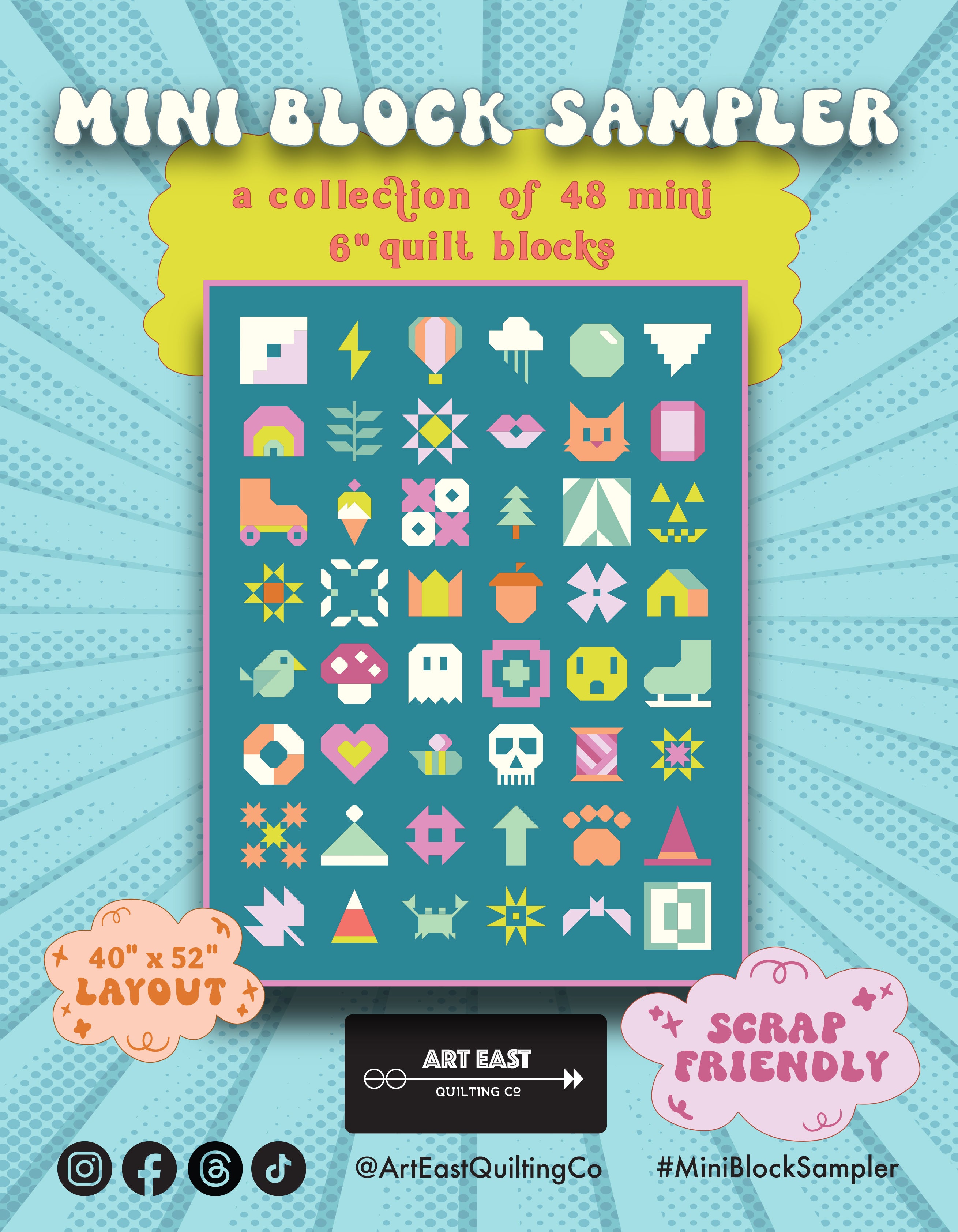 Mini-Block Sampler - Complete Project Book – Art East Quilting Co.